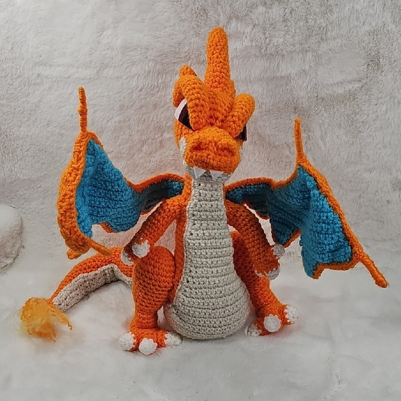Toys | Handmade Big Charizard Crochet Plush | Poshmark